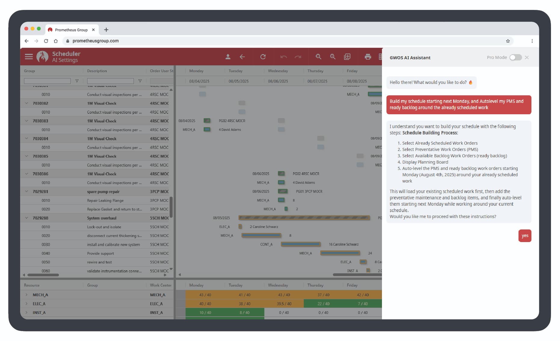SAP Maintenance Planning and Scheduling Software | Prometheus Group