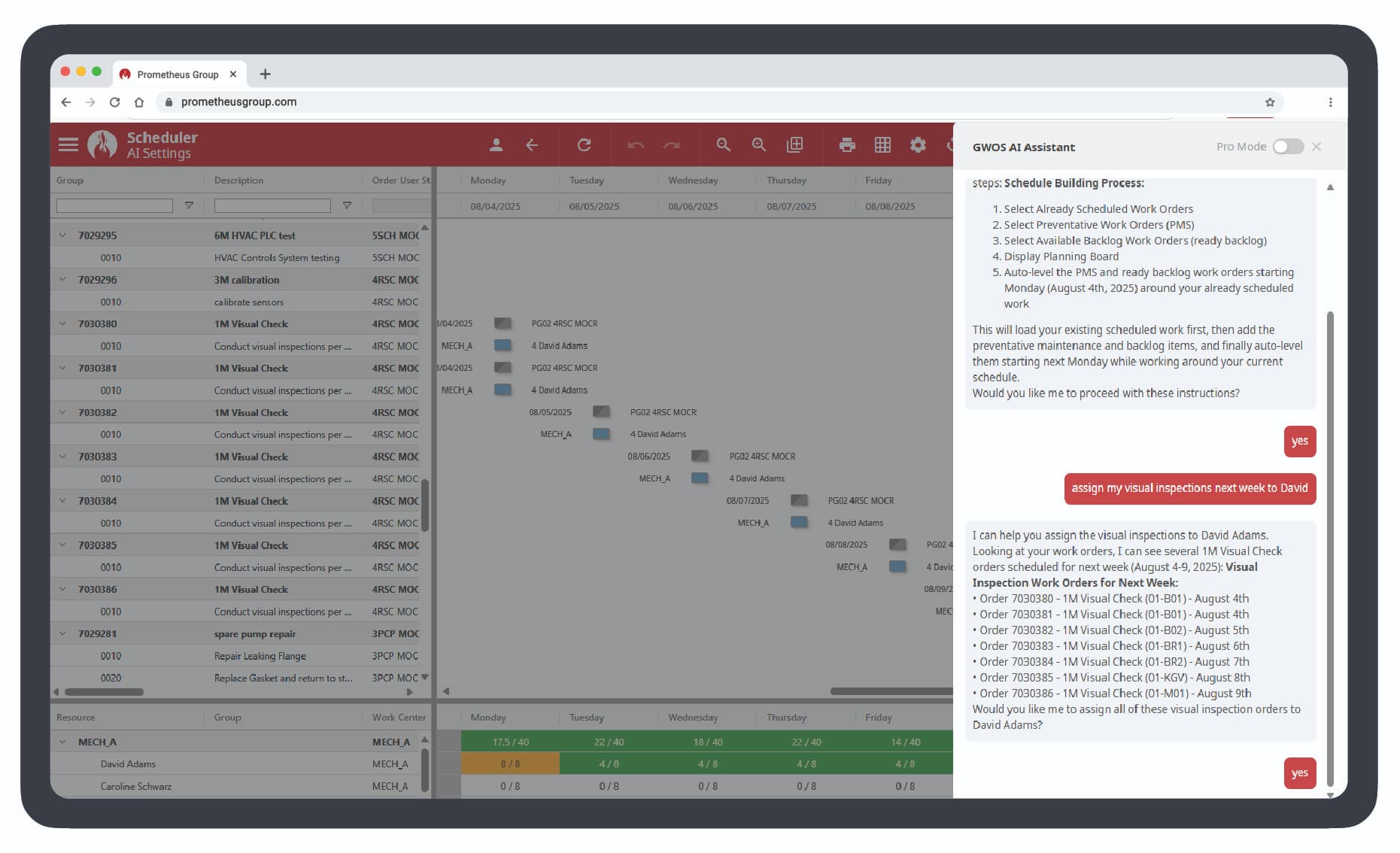 Planning & Scheduling for Oracle | Prometheus Group
