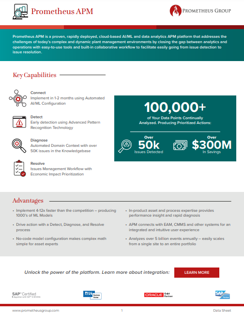 Prometheus APM Data Sheet | Prometheus Group