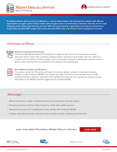 Prometheus MDaaS AI Data Sheet| Prometheus Group